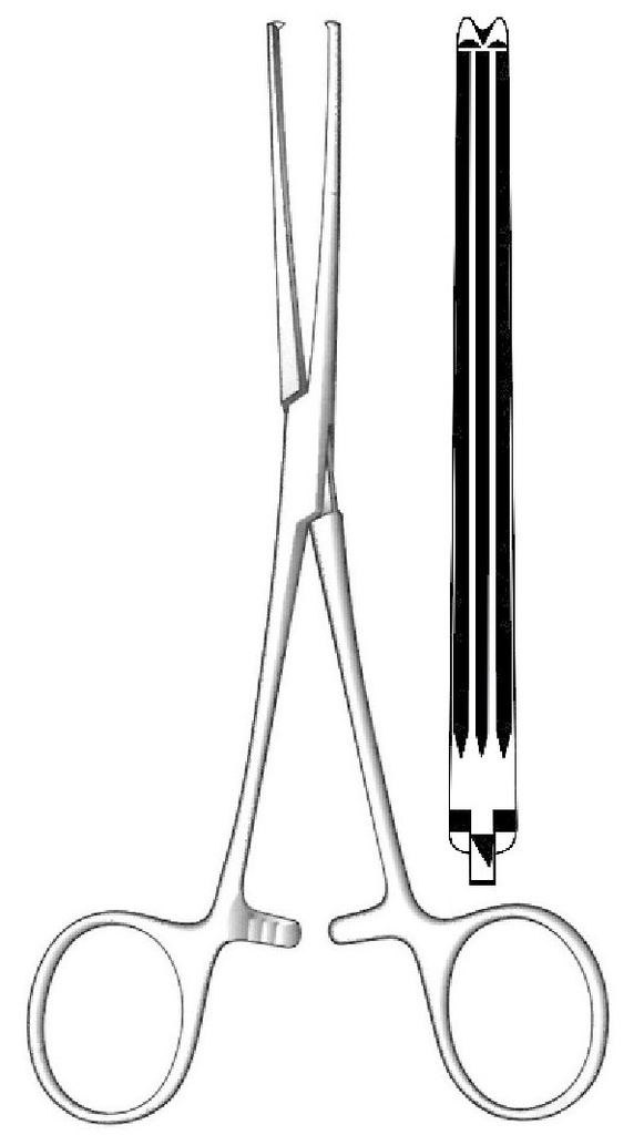 Pinza de sujeción intestinal Allen premium - longitud = 20,5 cm / 8-1/4 ...